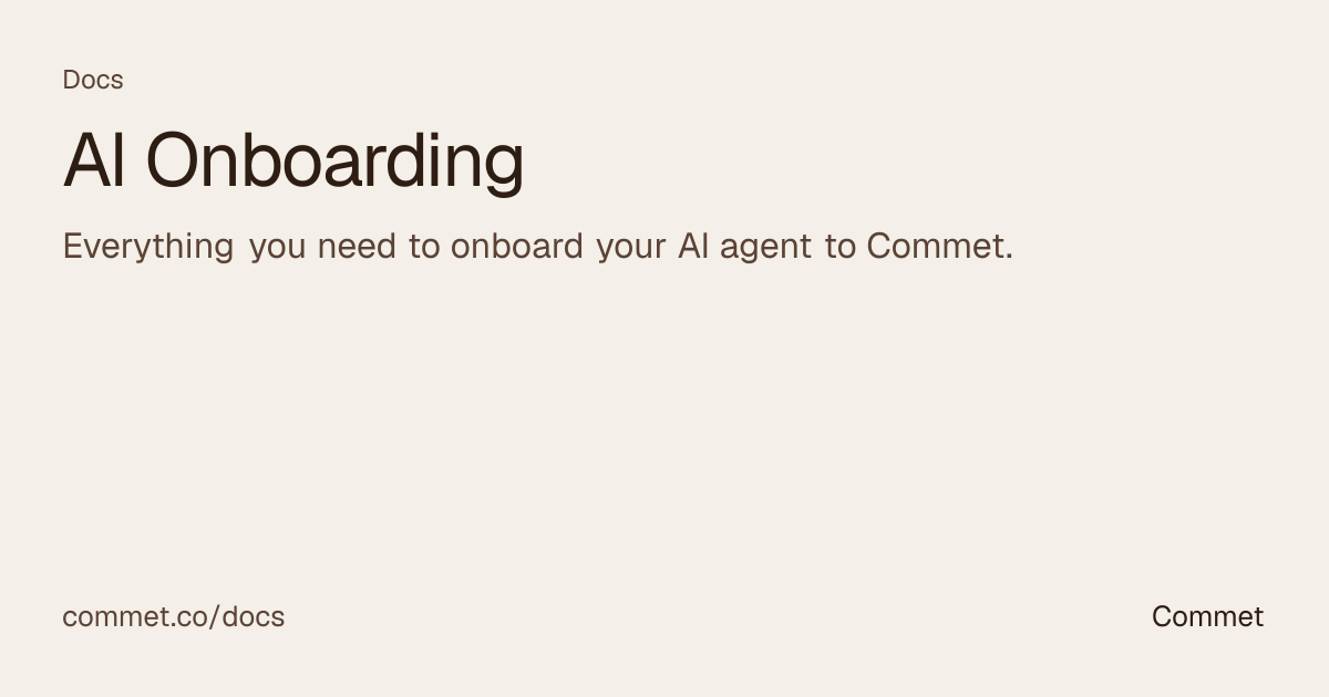 AI Onboarding | Commet
